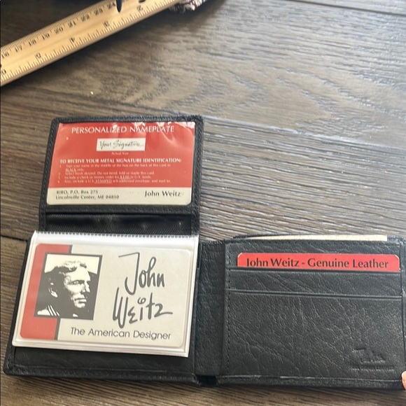 John Weitz | Accessories | John Weitz Black Genuinely Leather Wallet ...